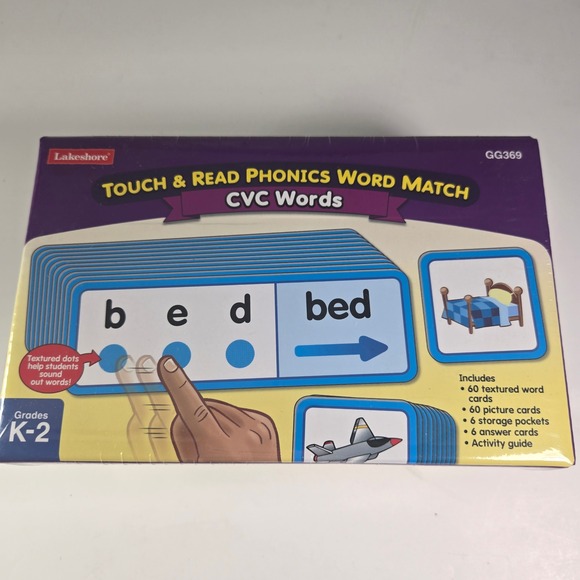 Lakeshore | Toys | Lakeshore Touch Read Phonics Word Match Cvc Words ...
